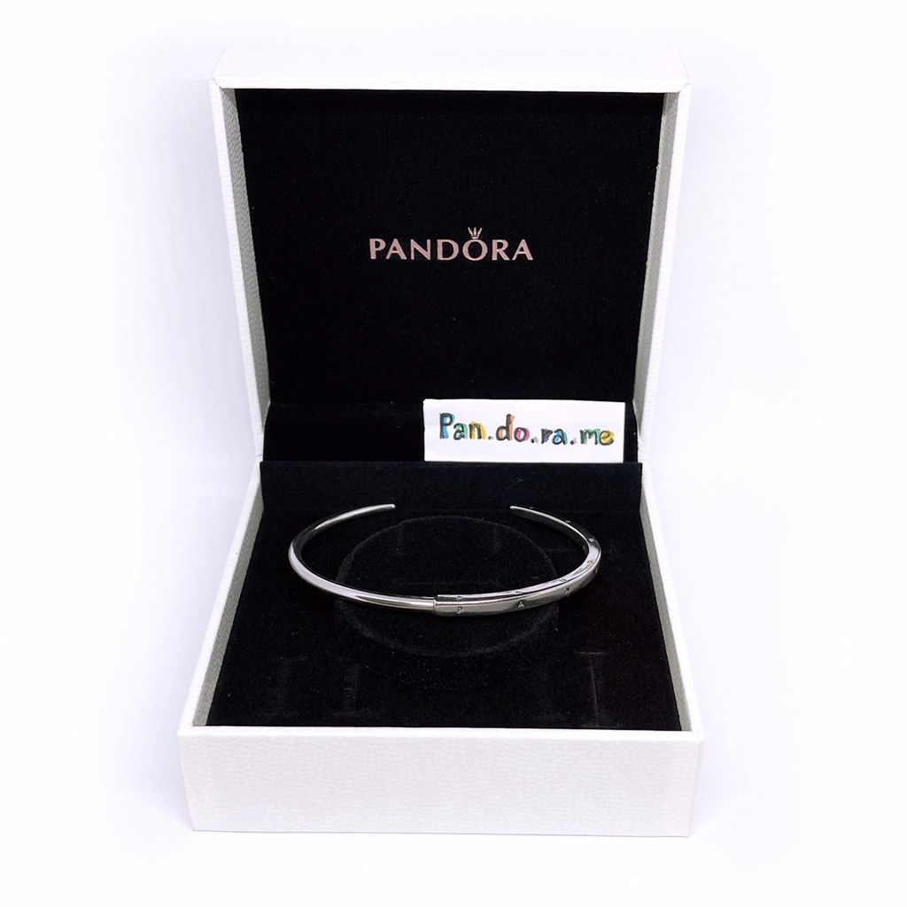พร้อมส่ง สินค้าแท้ Pandora Pandora Signature I-D bangle (Size 17) - wawinaka - ThaiPick