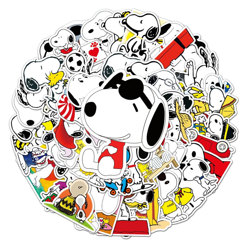 สนูปี้ Snoopy PEANUTS sticker สติกเกอร์กันน้ำรูปแบบที่แตกต่างกัน 50 ...
