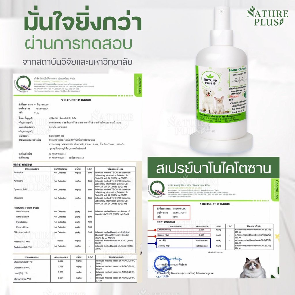 สเปรย์นาโน ไคโตซาน สูตรออริจินัล NaturePlus รักษาโรคผิวหนัง เชื้อรา ยีสต์ ขี้เรื้อน ขนาด 30 ml ...