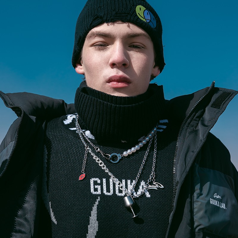 GUUKAสร้อยคอมุกซ้อนชายและหญิงกับแบรนด์น้ำเดียวกันiLu Keการเผาไหม้วรรค ...