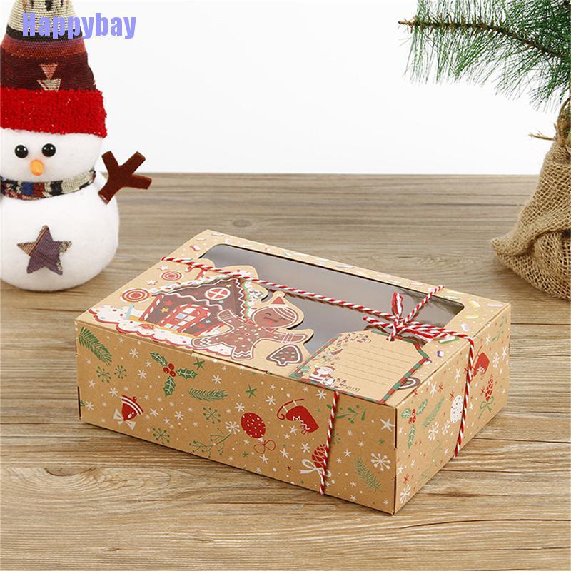 ( Happybay ) Kraft Paper Portable Christmas Gift Box Party Favor ...
