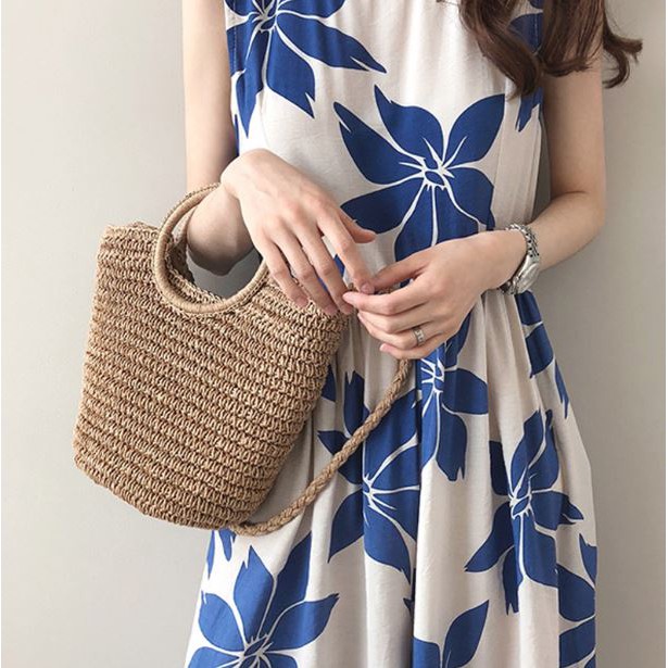 กระเป๋าสานสะพายข้าง Cozzy bag (A64) | Shopee Thailand