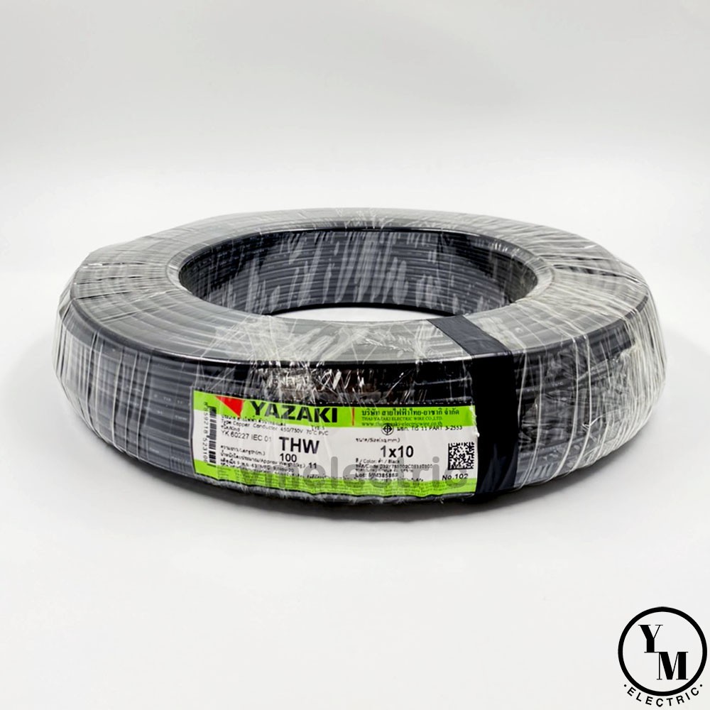 สายไฟ THW 1 x 10 SQmm. yazaki 100m - ym_electric - ThaiPick