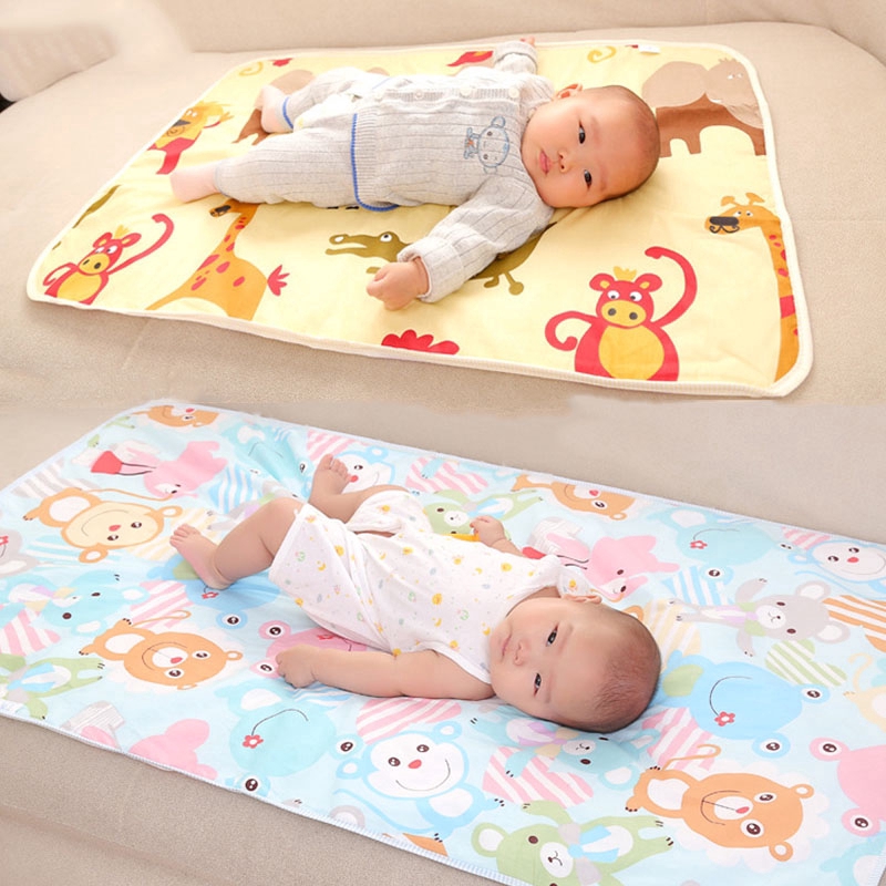 Baby Cute Changing Mat Cotton Urine Pad Bedsheet Bedcover WaterProof ...