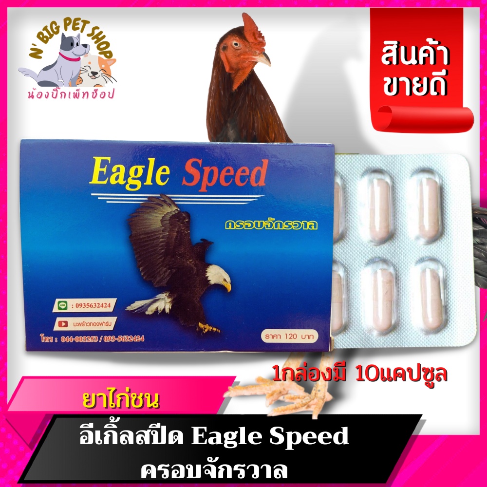 Eagle Speed อีเกิ้ลสปีด ครอบจักรวาล บรรจุ 10แคปซูล ยาไก่ชน ไก่ชน อุปกรณ์ไก่ชน ของแท้100 - big ...