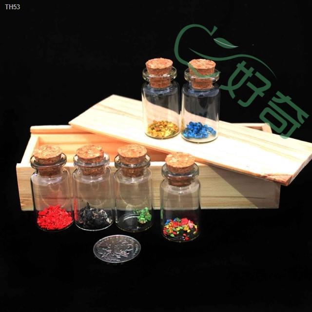 brandedphCurious 6 Glass Cork Reagent Vials Set Vial 10ml Sealed Narrow ...