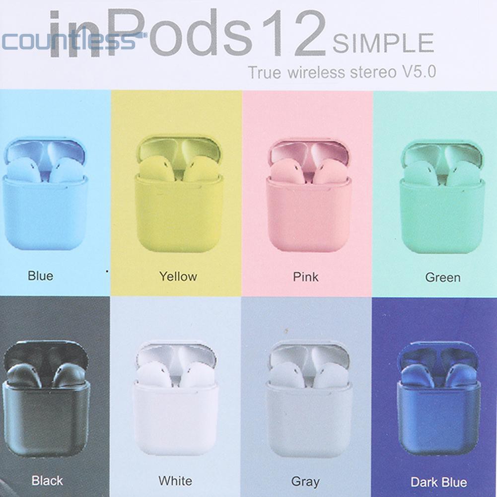 ilu♦ หูฟังไร้สายบลูทูธ INPODS 12 TWS Bluetooth 5.0 เปิดและเชื่อมต่อ ...