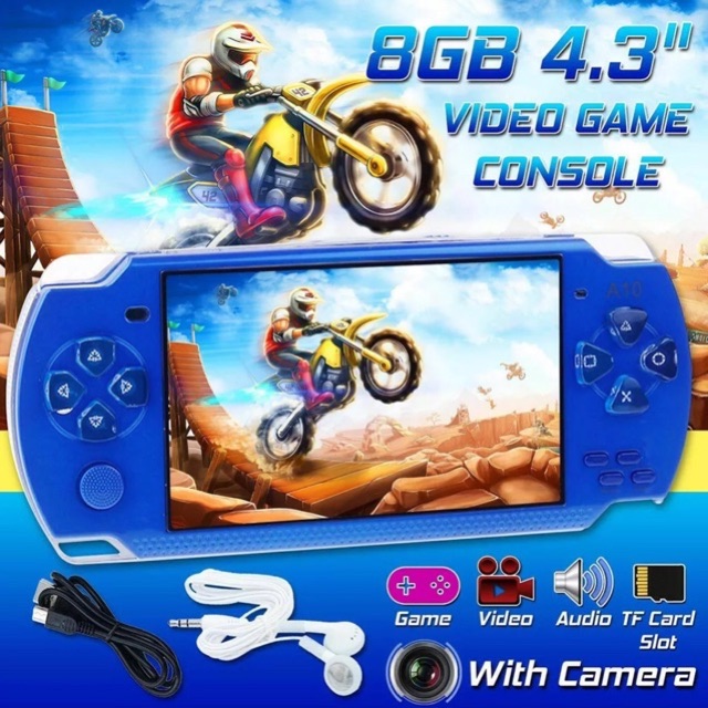 เกมส์พกพา PSP Retro Video Game Console LCD Color Handheld Gaming Player ...