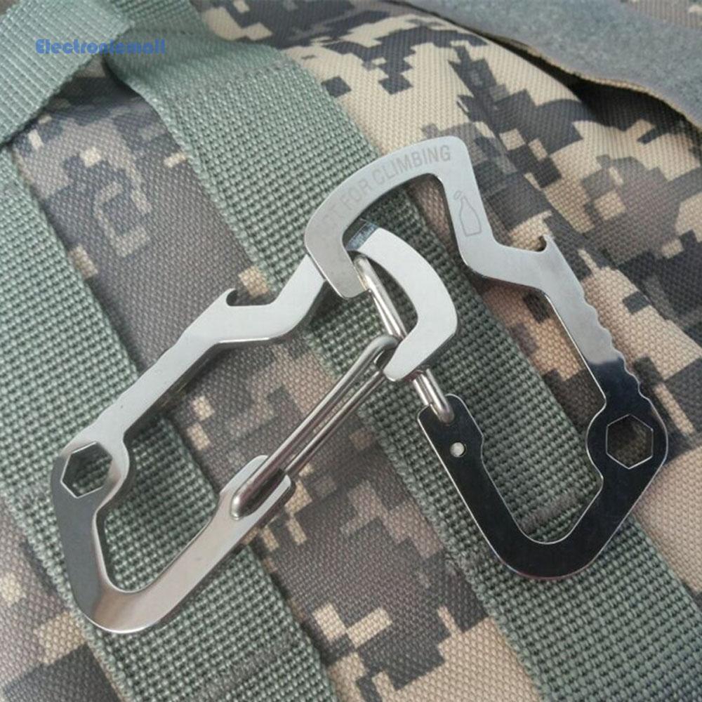【ELE Survival Camping Hiking Rescue Gear Mini Carabiner Keychain EDC ...