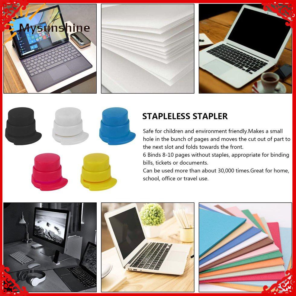 Superior 1pcs Office Staple Stapleless Stapler Paper Binding Binder ...