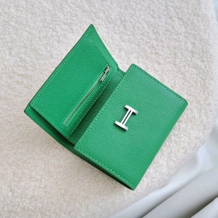 ส่งฟรี️กระเป๋าสตางค์ใบสั้น H Wallet Leather Epsom หนังแท้100 พร้อมกล่อง ...