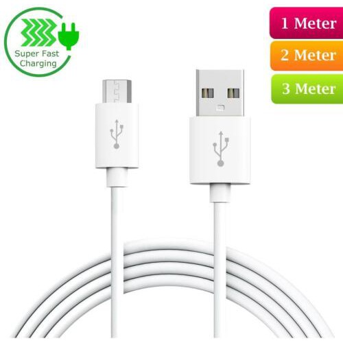 สายชาร์จเร็ว 1M/2M/3M Black White Android Micro USB Charger Charging ...