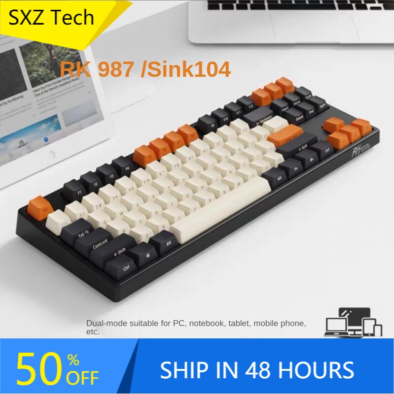 Ready Stock! Royal Kludge Sink104 Mechanical Gaming Keyboard Bluetooth ...