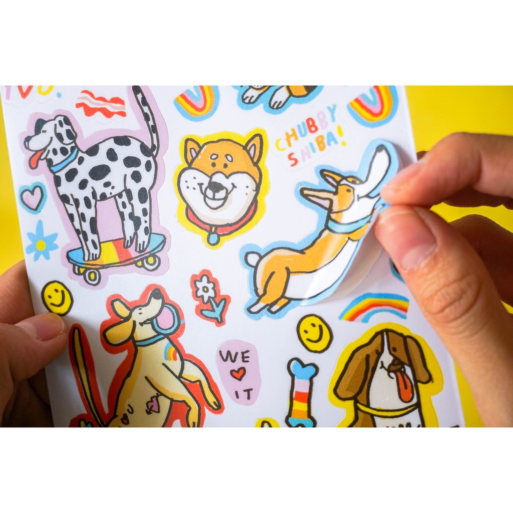 FLUFFY OMELET- Doggie sticker (Matt) - fluffy_omelet - ThaiPick