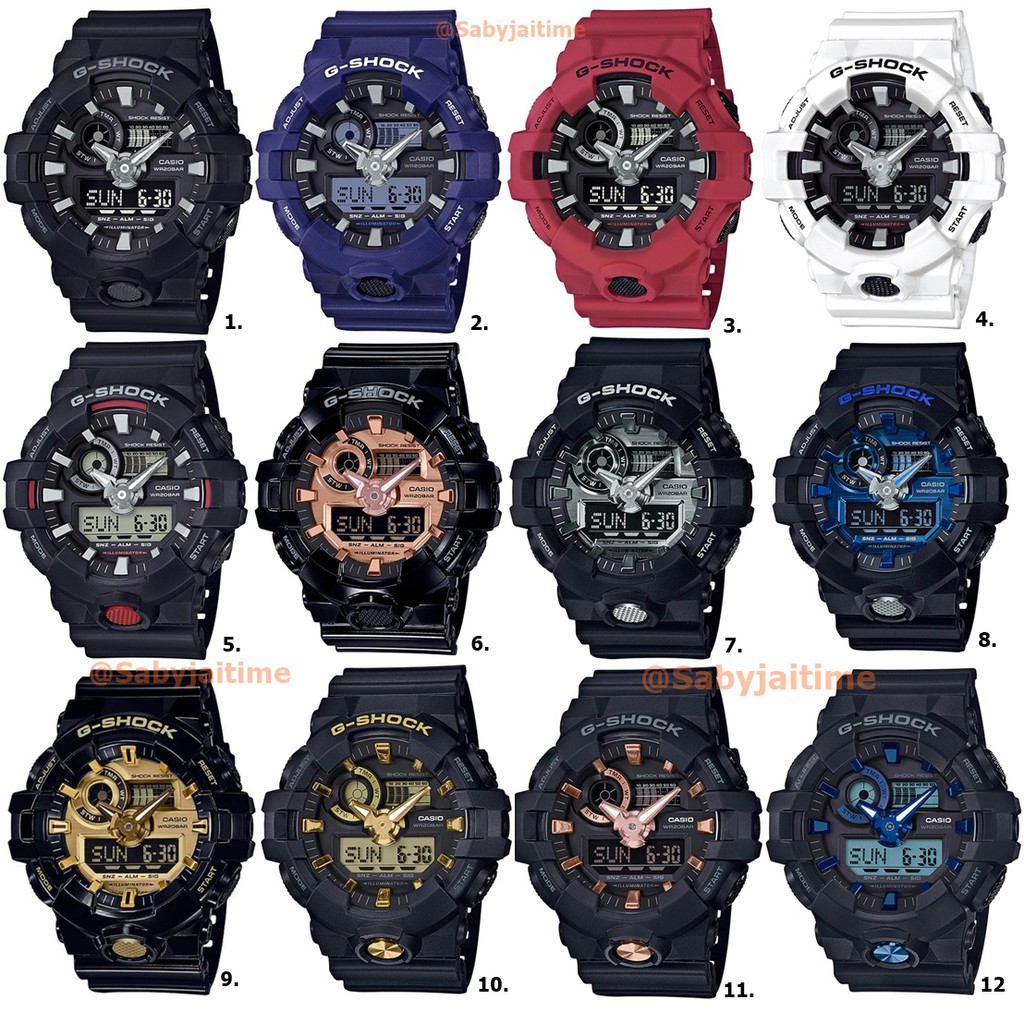 แท้ CMG 100 % GA-700 G-Shock Standard ANA-DIGI GA-700-1B (Black),GA-700-2A, GA-700-4A,GA-700-7A ...