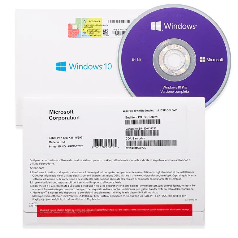 Windows 10 Pro 64 Bit ENG (OEM) FQC-08929 - 2comshop - ThaiPick