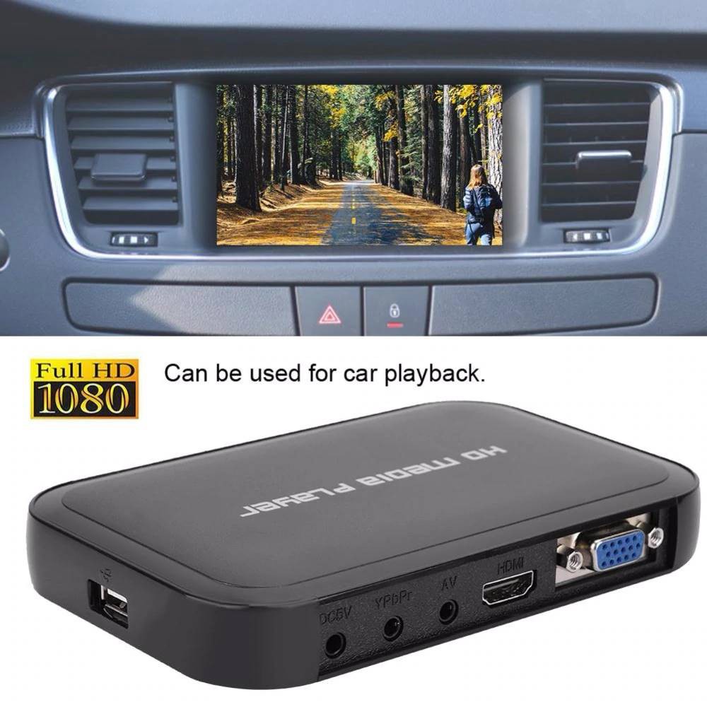 Mini Media Player 1080P Full HD HDMI/USB/AV/VGA เครื่องเล่น HD Player ...
