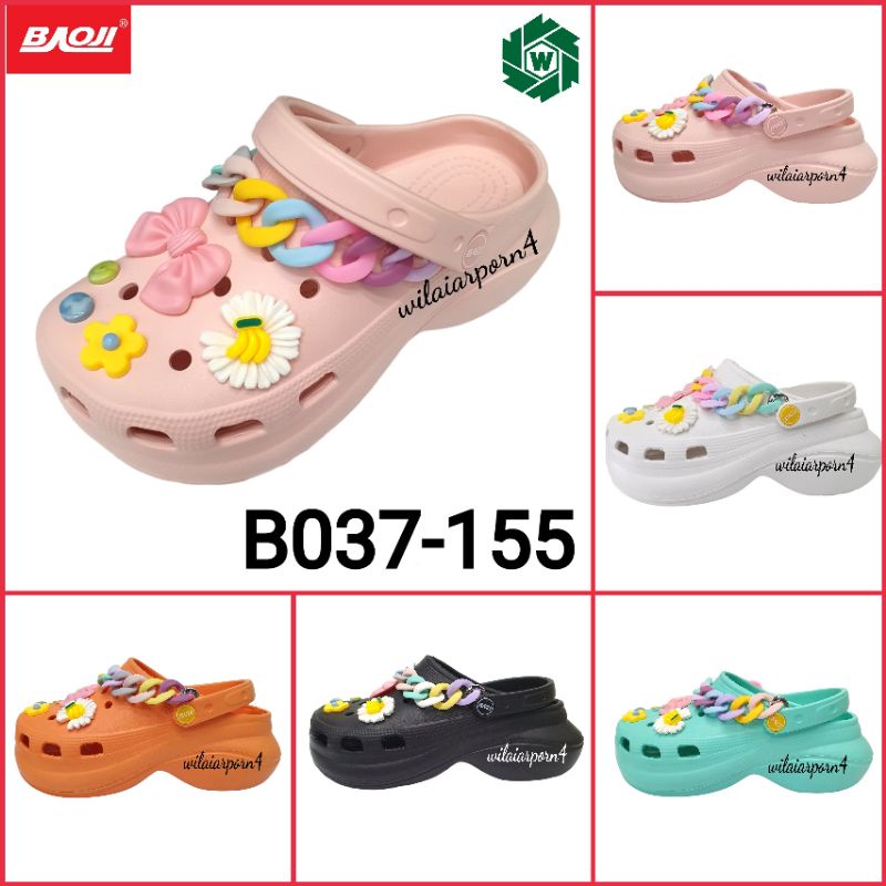 BAOJI รองเท้าหัวโต ลายดอกไม้ B037-115 (36-40) - wilaiarporn4 - ThaiPick