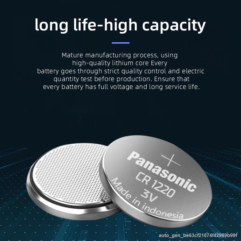 Brand New 10pcs Panasonic Cr1220 Coin Cell Button Batteries Dl1220 Br1220 Ecr1220 Lm1220 3v ...