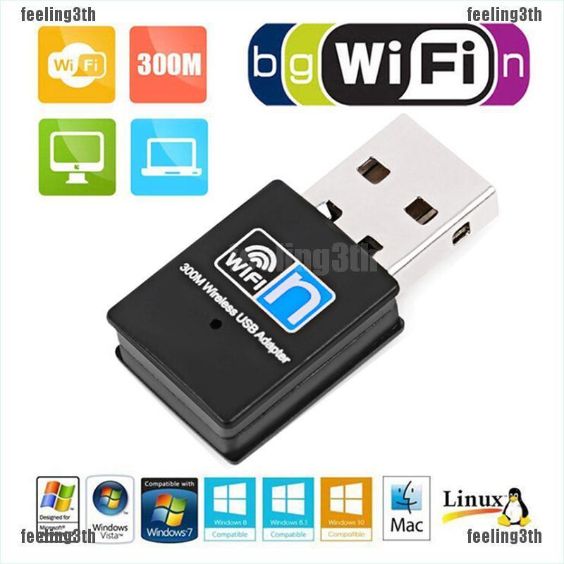 ADA 300 Mbps Wireless USB Wi-Fi อะแดปเตอร์อะแดปเตอร์ 802.11 b / g / n Network LAN Dongle to ...