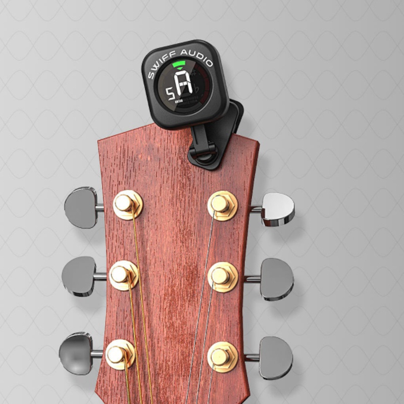 SWIFF AUDIO Guitar Tuner, Clip-on Tuner, 360 Degree Rotating ...