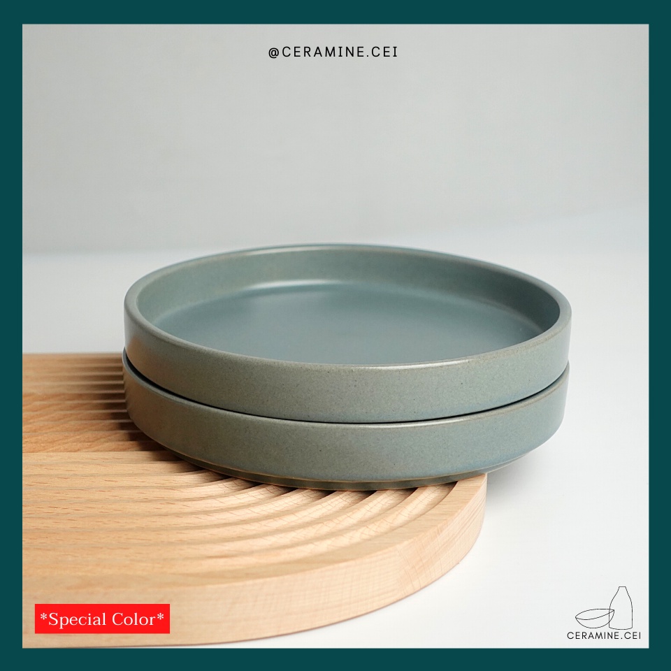 สีพิเศษMinimal Cafe Plate จานเซรามิค 7 รุ่นขอบสูง สไตล์เกาหลีมินิมอล ...