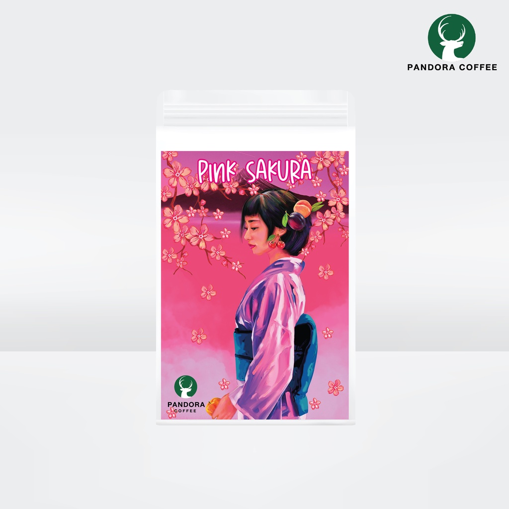Pandora Coffee เมล็ดกาแฟ Pink Sakura คั่วอ่อน Light Roast 200 กรัม ...