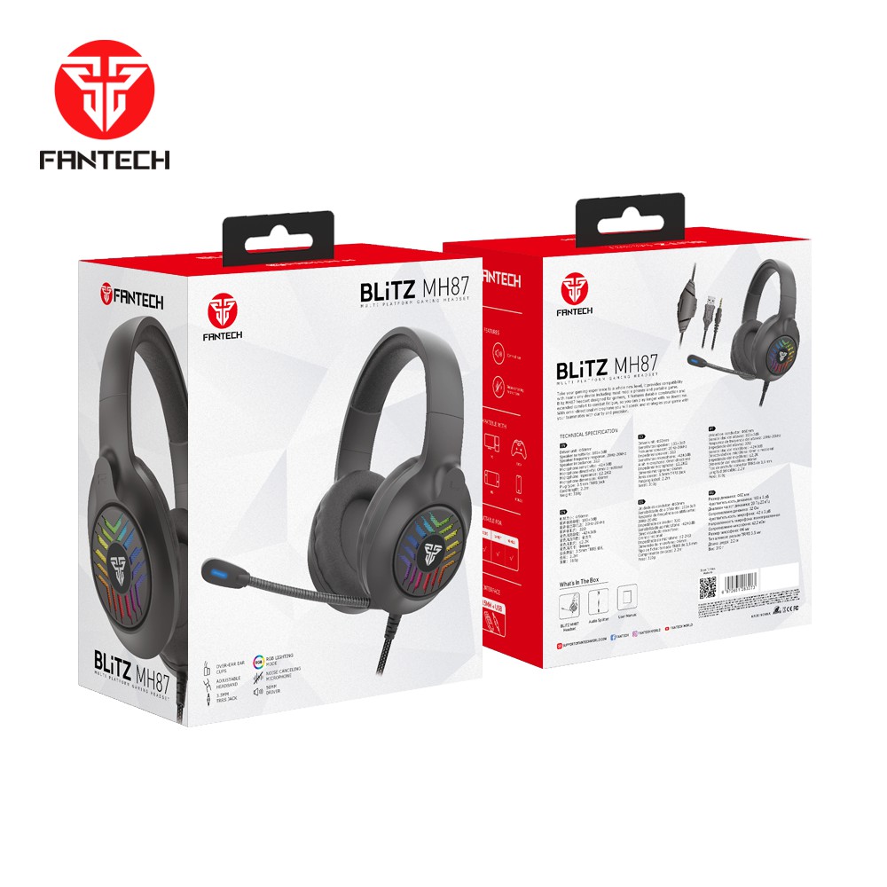 FANTECH MH87 Blitz Headset for Mobile Gaming หูฟังเกมมิ่ง หูฟังมือถือ ...