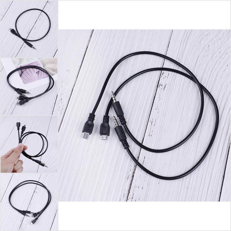 LHGC 2Pcs 3.5mm stereo male to micro USB male car AUX out cable for ...