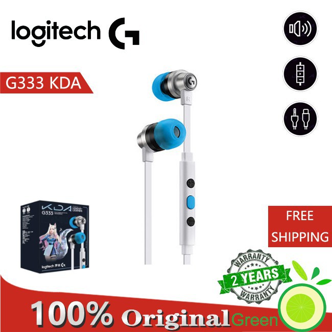 Logitech G333 Kda Limited Edition หูฟังอินเอียร์พร้อมไมโครโฟนสําหรับ ...