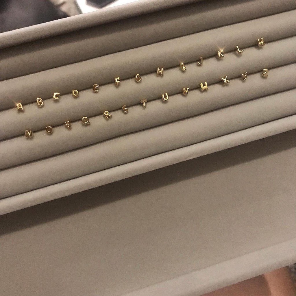 ต่างหู⌵ Grumpy Shop, Alphabet Stud ( H-N ) - r960owqee1 - ThaiPick