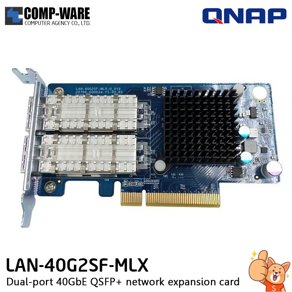 QNAP Dual-port 40GbE QSFP network expansion card - compware ...