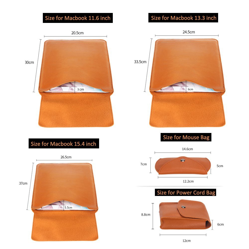 lexo Set Bao Da Pu 4 Món Tiện Dụng Cho Macbook Air 13 / Pro 13 12 15 ...