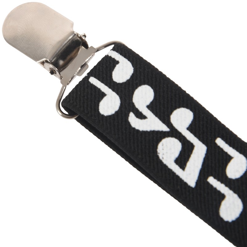 Black White Music Notes - Funky Trendy Uni Suspender Braces One Size ...