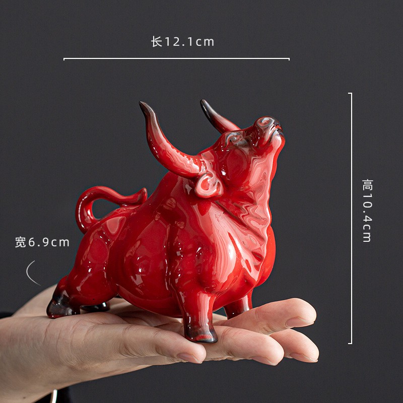 Purple Clay OX Tea Pets Yingxing purple sand Cow Statues Tea ...