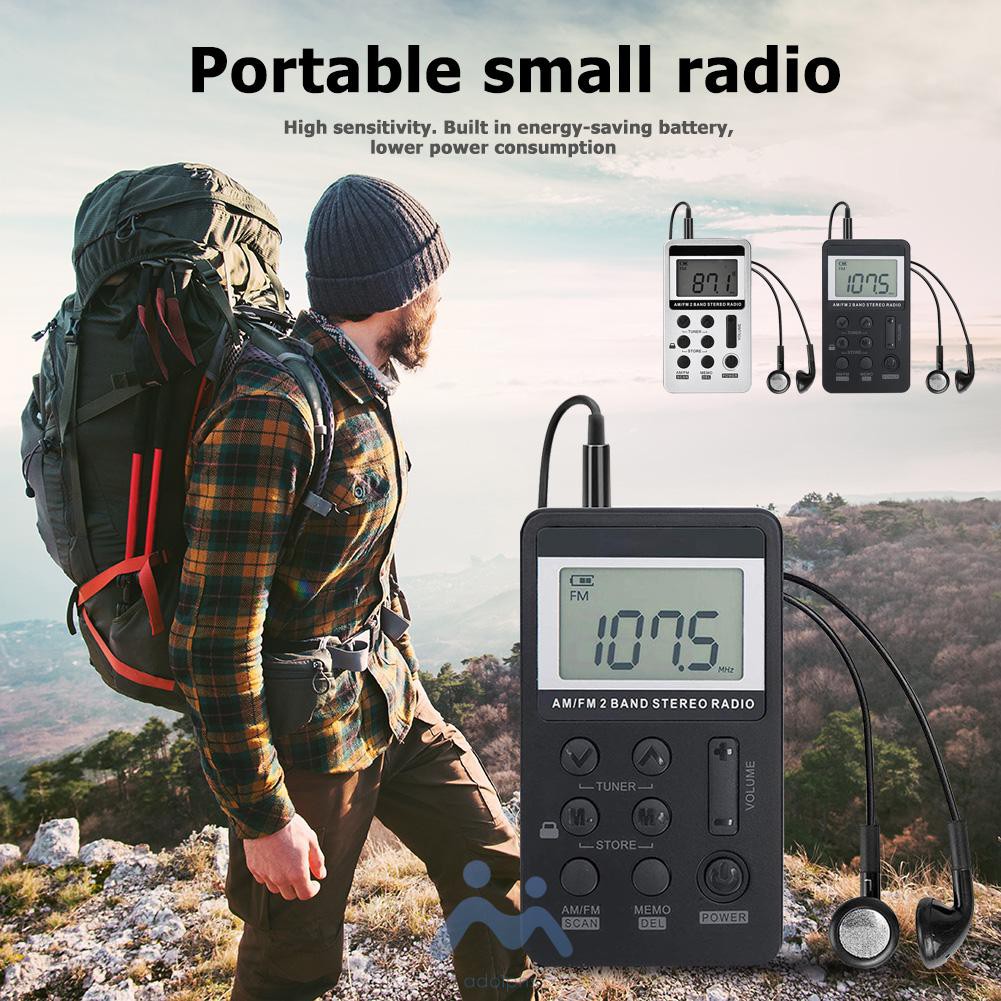 Adolphs Portable Dual Band AM/FM Pocket Radio Digital Display Mini Radio Receiver - adolphs.th ...
