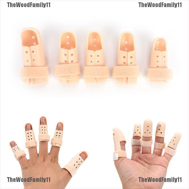 TWF 6 Sizes Plastic Finger Injury Protector Support Brace Splint Joint ...