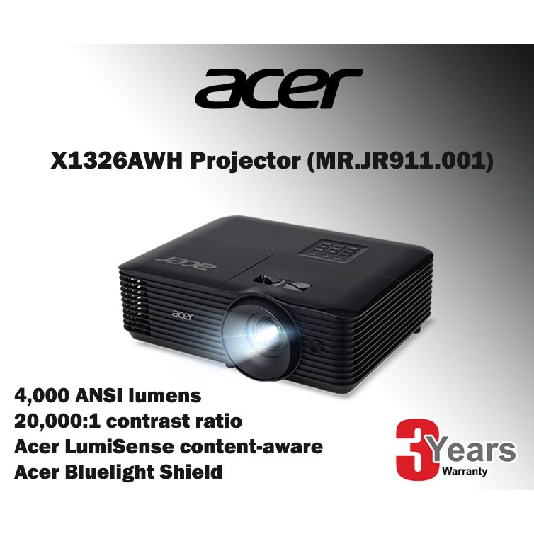 Acer X1326AWH Projector (MR.JR911.001) | Shopee Thailand
