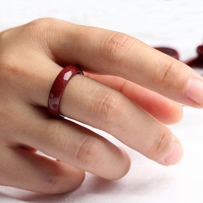 แร่ธรรมชาติเดิมชาดแหวนของขวัญคริสต์มาสปีนี้แหวนจี้ที่สำคัญสร้อยคอวิญญาณ ...