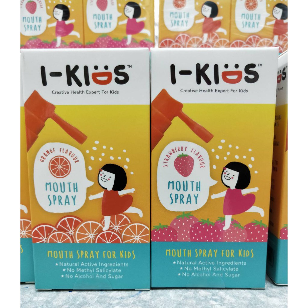 160/ขวด หมดอายุ 2022 i-KIDS Mouth Spray สเปรย์พ่นสำหรับเด็ก 15ml พร้อม ...