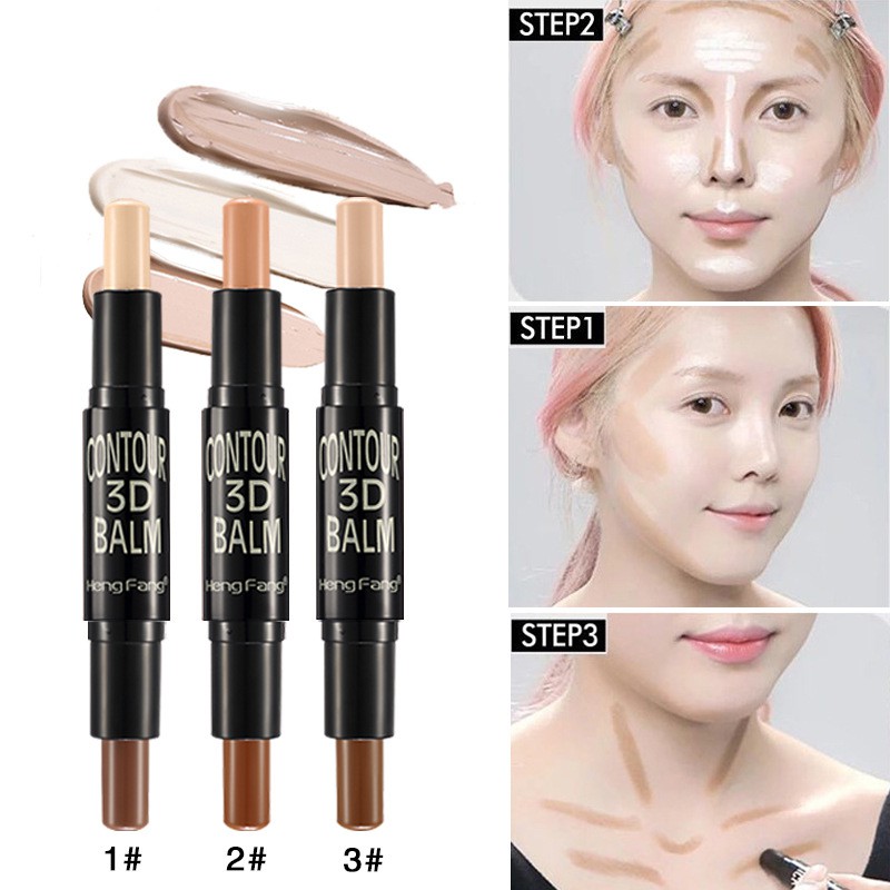 2-In-1 Fashion Contour Pen Stick Double-ended Create 3D Face Concealer ...