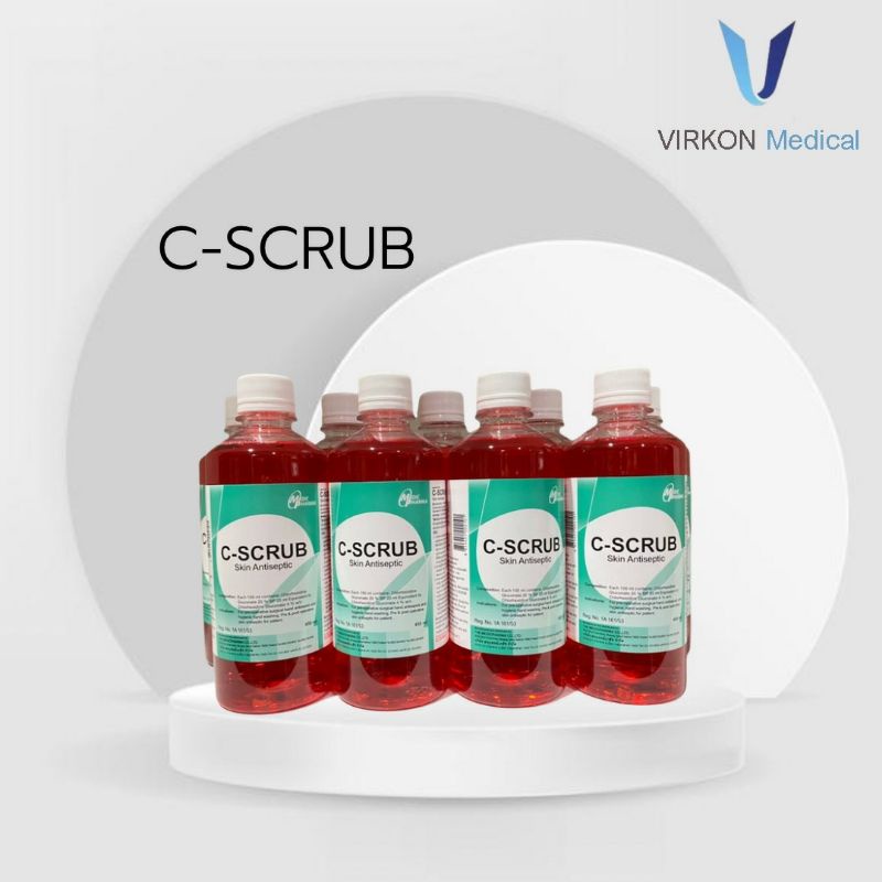C-Scrub skin Antiseptic น้ำยฆ่าเชื้อโรค ใช้ล้างมือทำความสะอาดร่างกาย ...