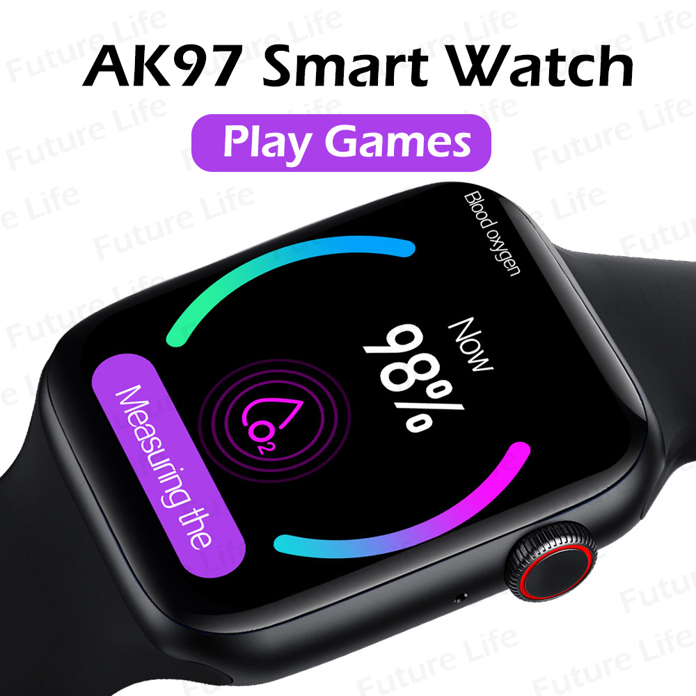 IWO AK88 สมาร์ทวอทช์หน้าจอสี่เหลี่ยม 1.75 นิ้วบลูทู ธ โทร 5 ชุดเกม UI3 + ตัวเข้ารหัสหมุนรองรับ ...