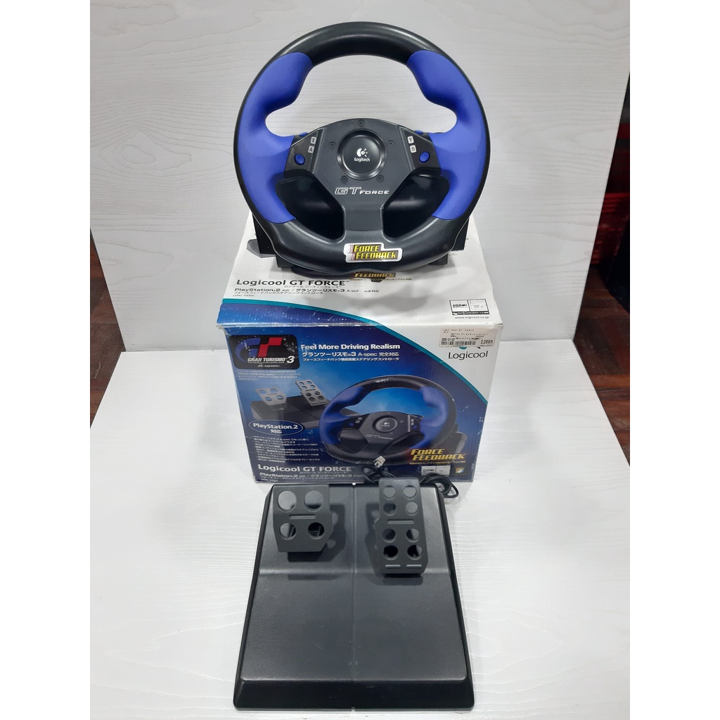 จอยพวงมาลัย PS2 GT Force งาน Logitech จอยขับรถ มีคันเร่ง | Shopee Thailand