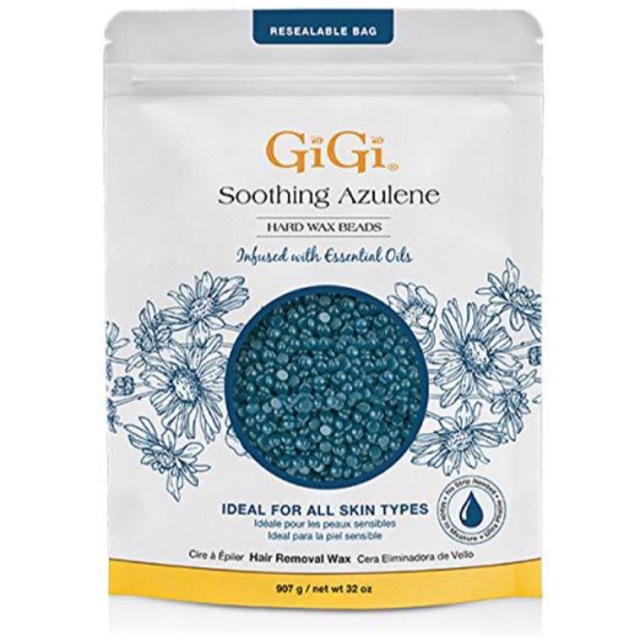GiGi Soothing Azulene Hard Wax Beads / แว็กซ์แบบเม็ด 32oz แถมฟรีกระปุกอุ่นแว็กซ์ | Shopee Thailand