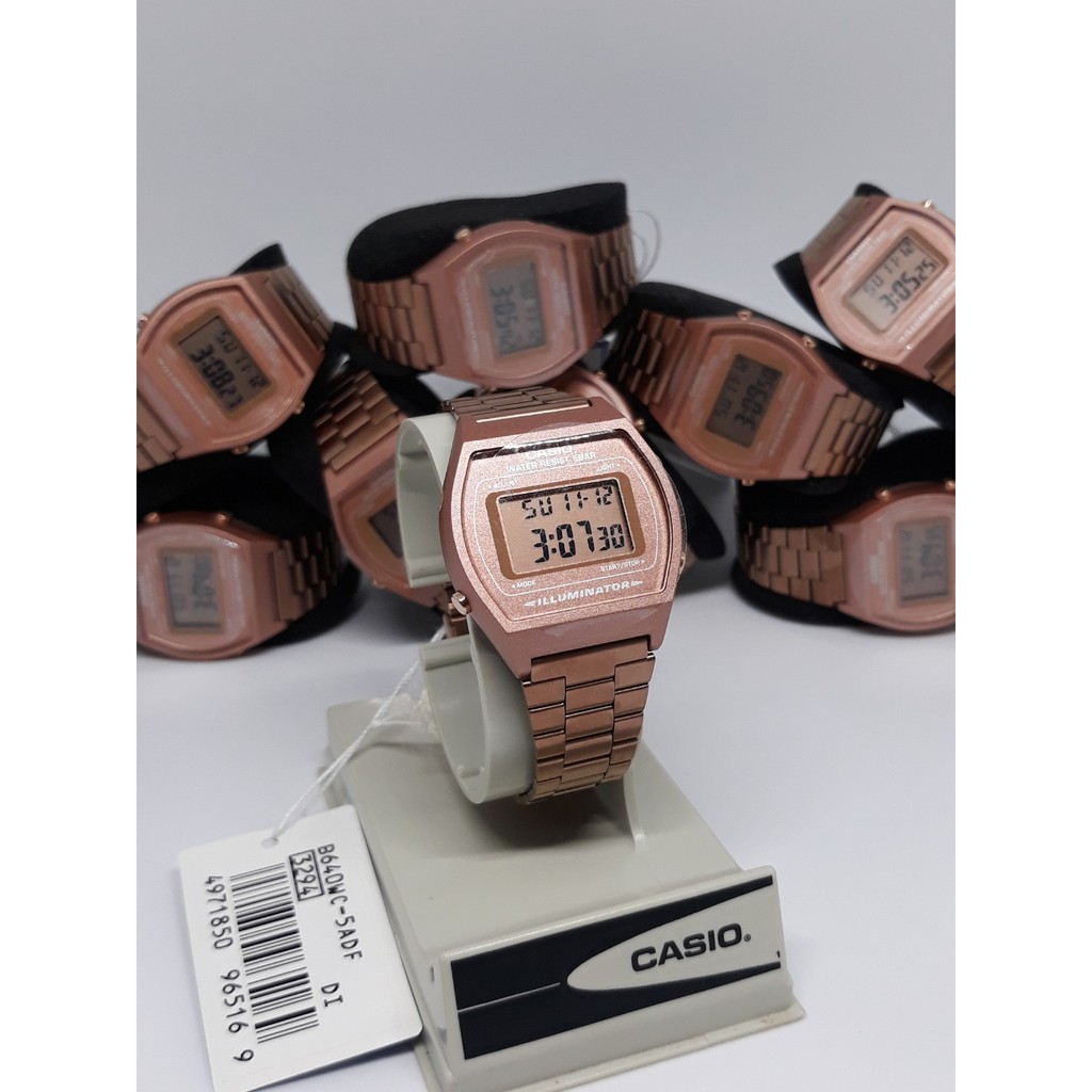 Pink Gold - Casio นาฬิกาข้อมือ รุ่น B640WC-5A สีพิ้งค์โกลด์ ของแท้ รับ ...