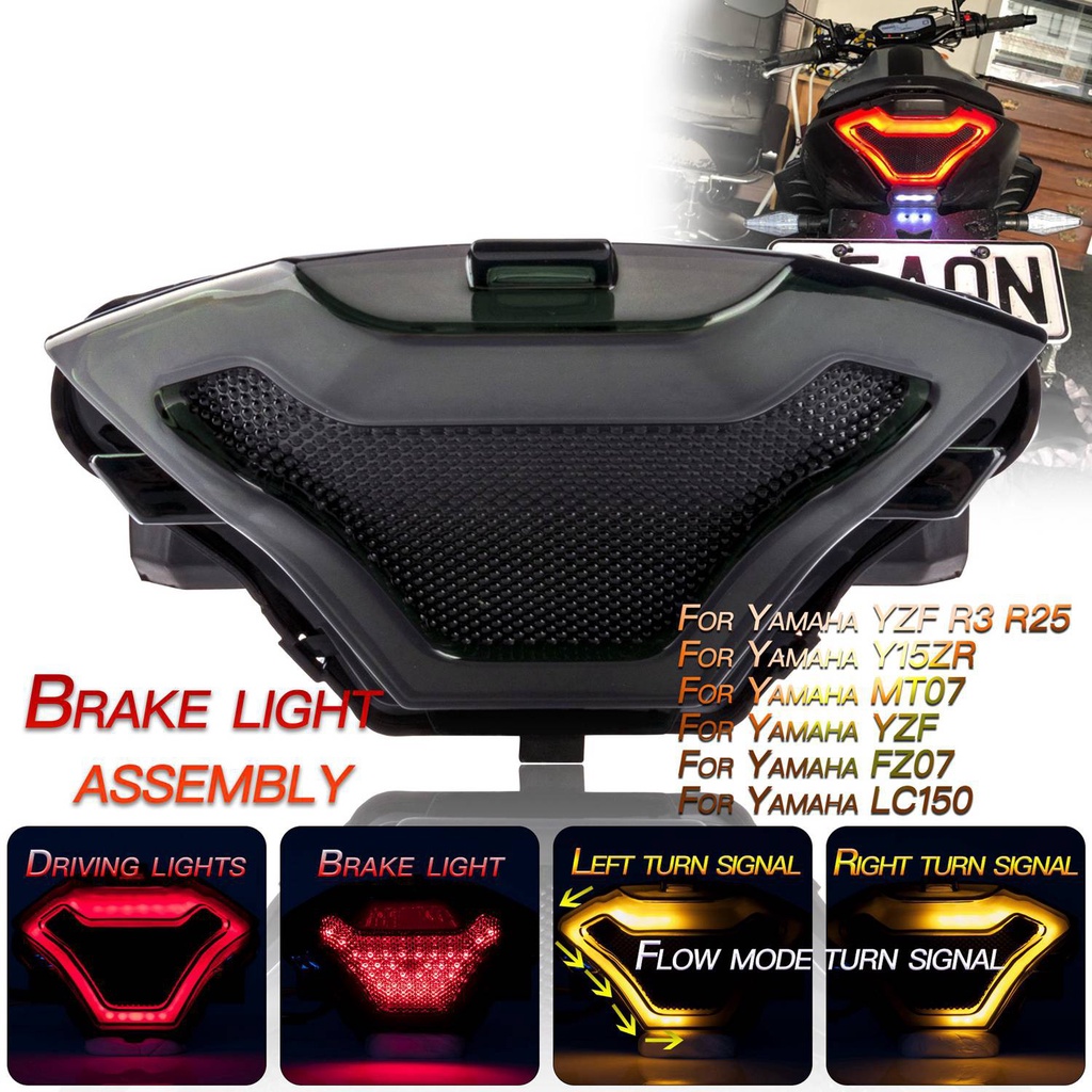 for Yamaha YZF R3 R25 Y15ZR MT03 MT07 FZ07 LC150 Motorcycle Tail Light ...