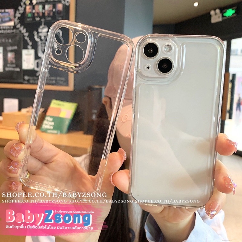 Silicone TPU Space clear case เคสใสคลุมเลนส์ เคสใสงานดี เคสใส เคสสำหรับ ...
