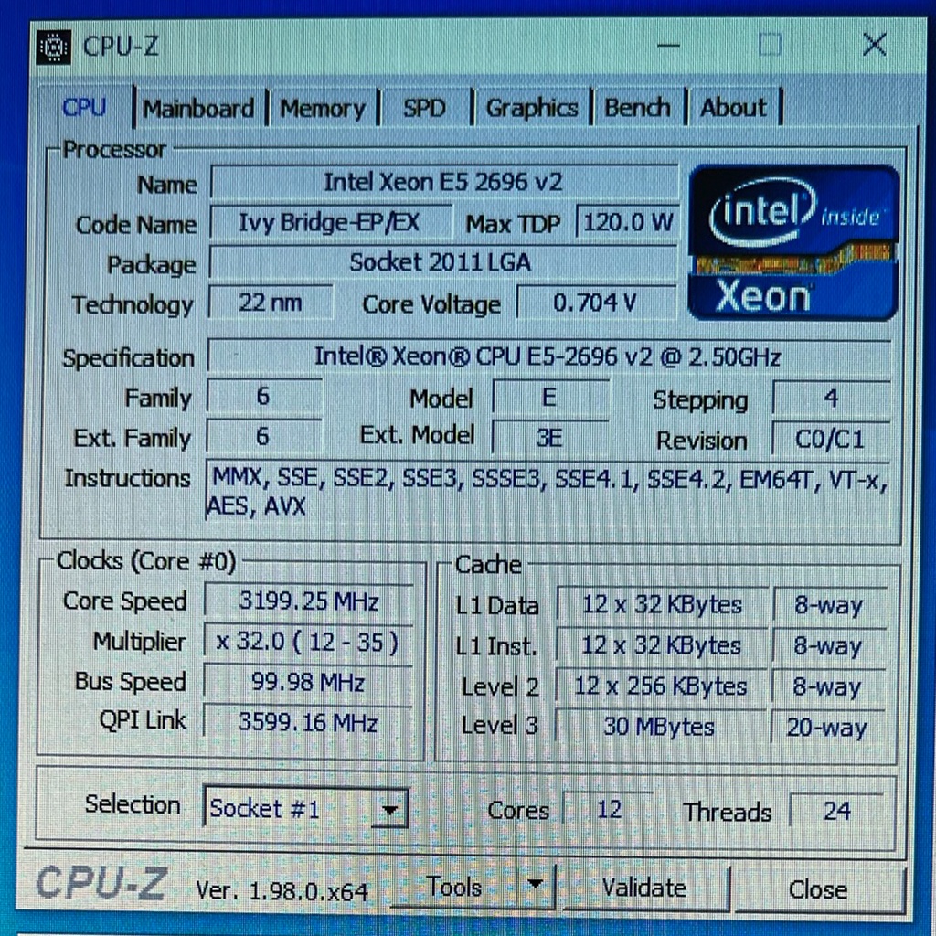 Computer Xeon E5-2696V2 2448 Core Ram 64GB SSD 240GB ไม่มีการ์ดจอ ...