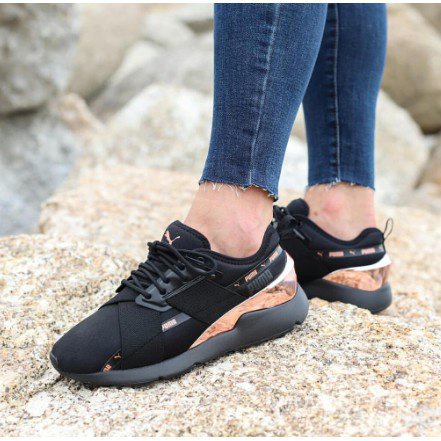 ☀ ☃PUMA MUSE X-2 METALLIC WN S cross Goddess Exclusive rose gold ...